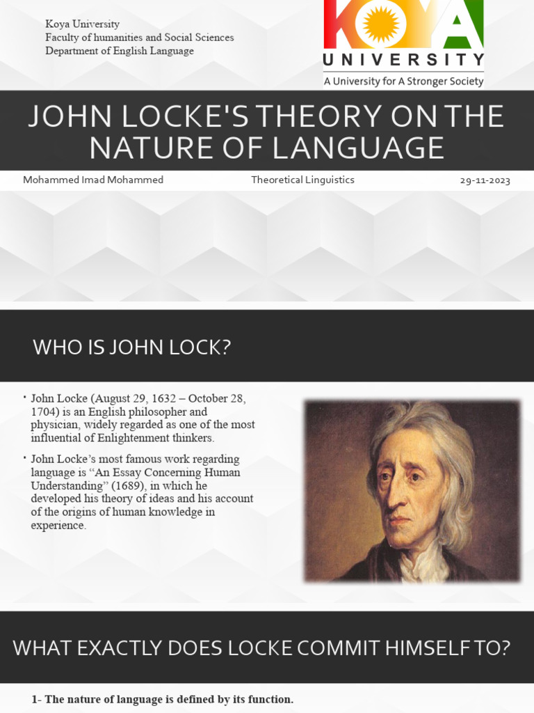 John Locke's Theory On The Nature of Language | PDF | Idea | Empiricism