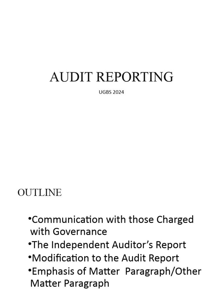 2024 UGBS 2023 Audit Report | PDF | Auditor's Report | Audit
