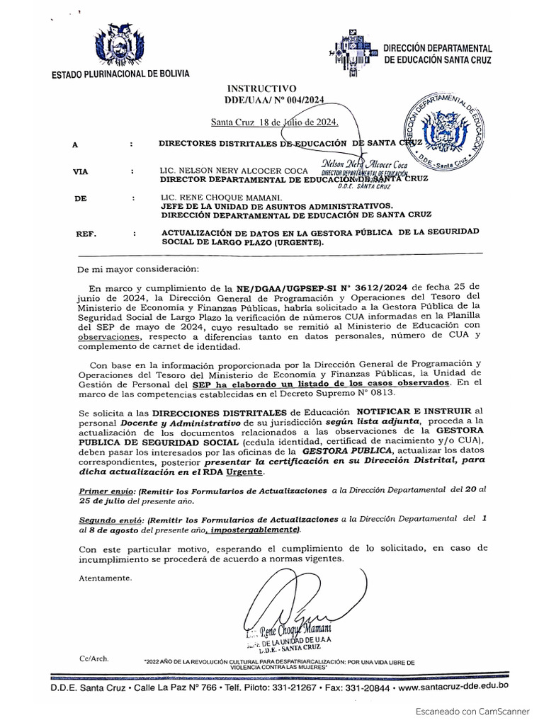 Instructivo Dde Uaa Gestora - Informa Fedemar-Sc | PDF