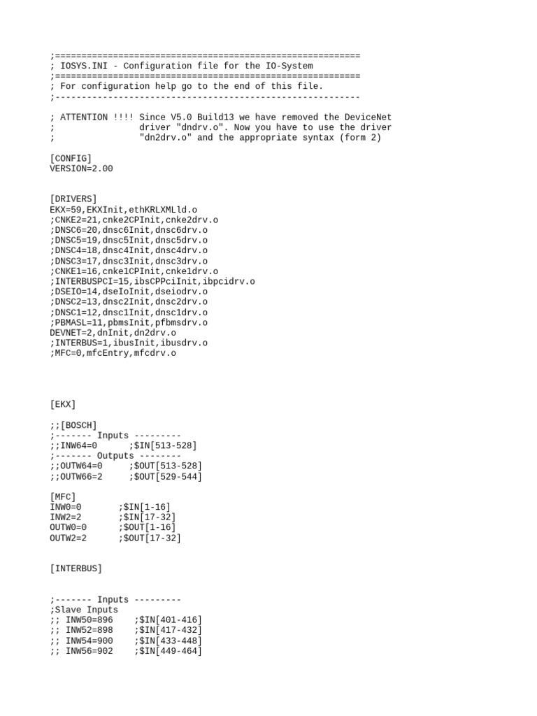 iosys.ini | PDF | Bit | Computer Data