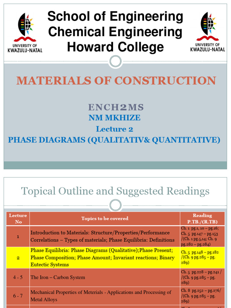 Lecture 2_Phase Diagrams (Qualitative Quantitative) | PDF | Phase (Matter) | Corrosion