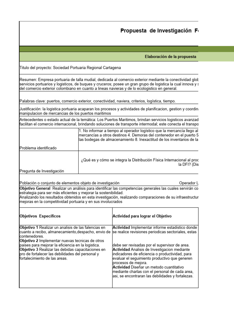 GA2 240201064 AA2 EV01 Elaboracion de Propuesta | PDF | Metodología de encuesta | Logística