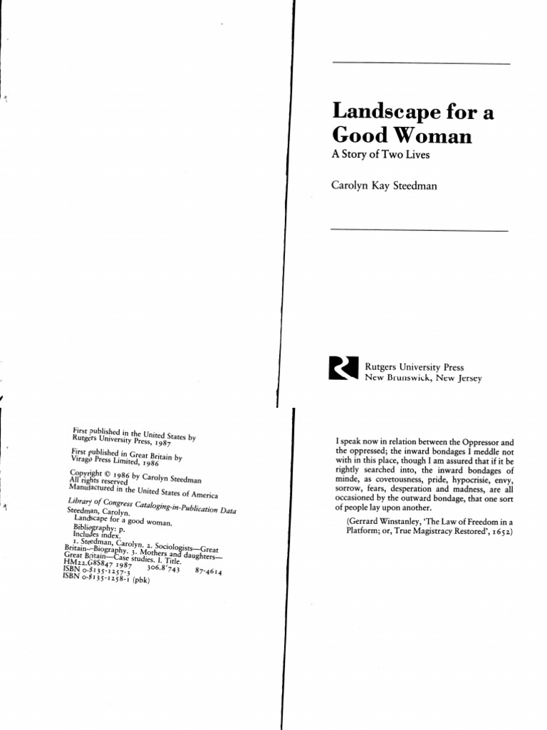 Carolyn Kay Steedman - Landscape For A Good Woman - A Story of Two ...