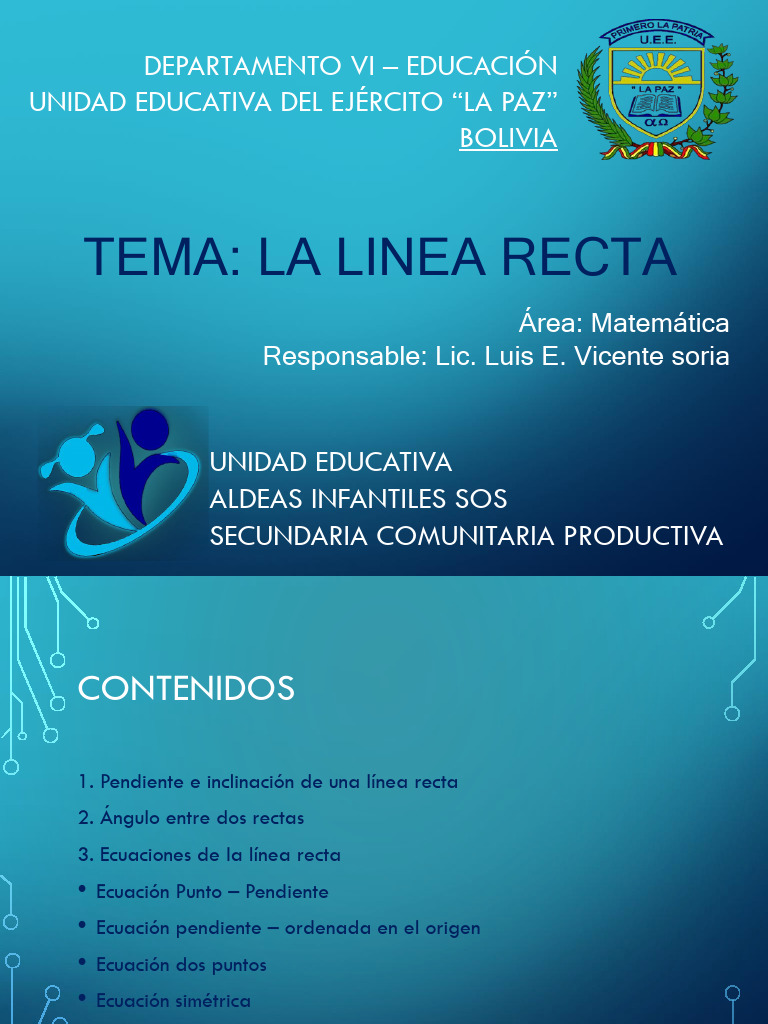 La Linea Recta | PDF | Línea (geometría) | Pendiente