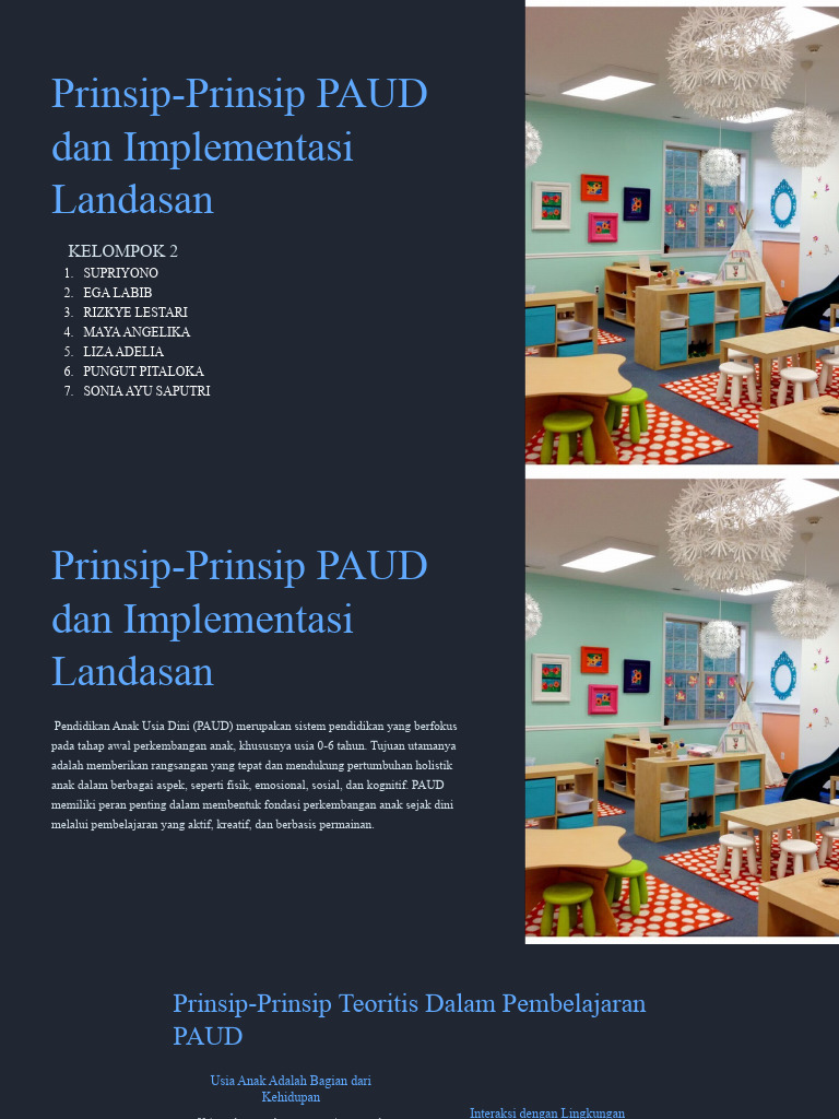 Prinsip Prinsip PAUD Dan Implementasi Landasan | PDF