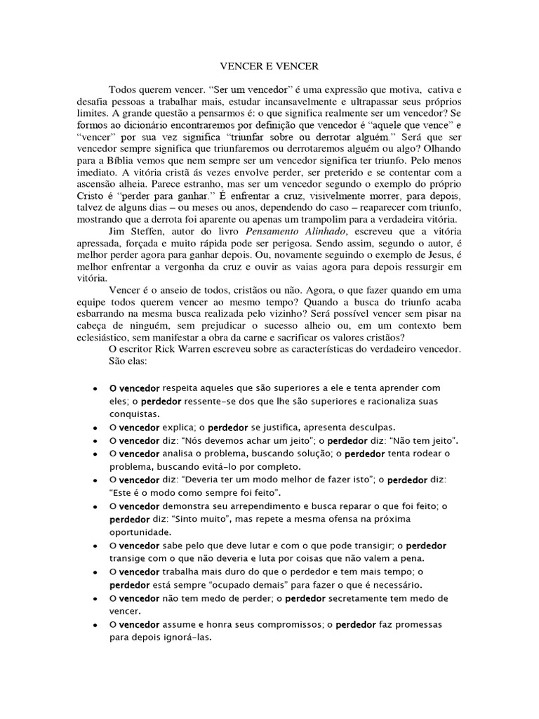 Textos Antigos Vencer-Ou-Vencer | PDF