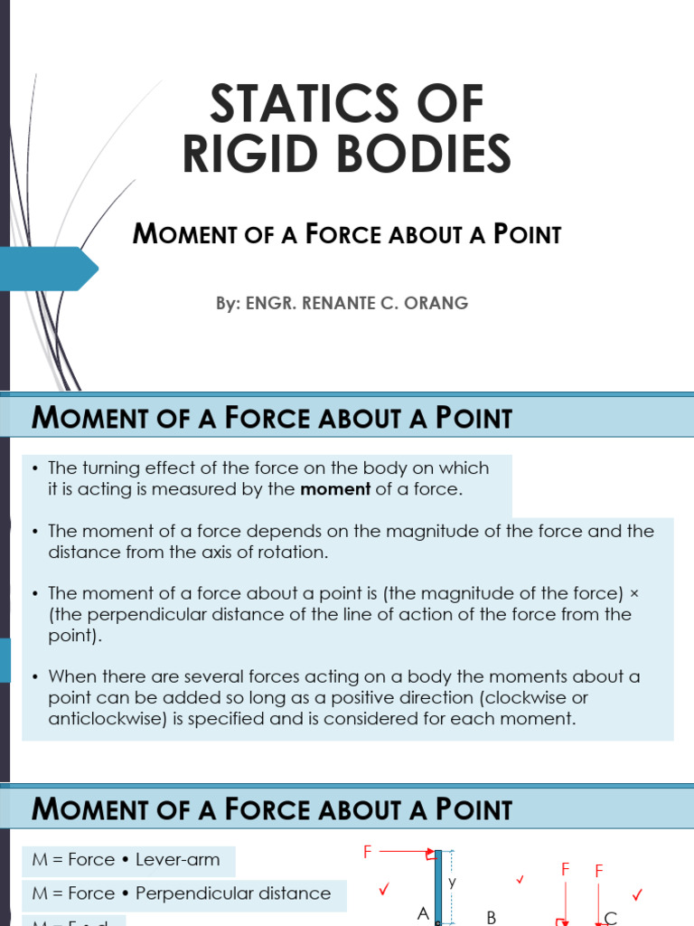 BES213 STATICS OF RIGID BODIES DAY 7 Inked 2023 2024 | PDF | Torque | Force
