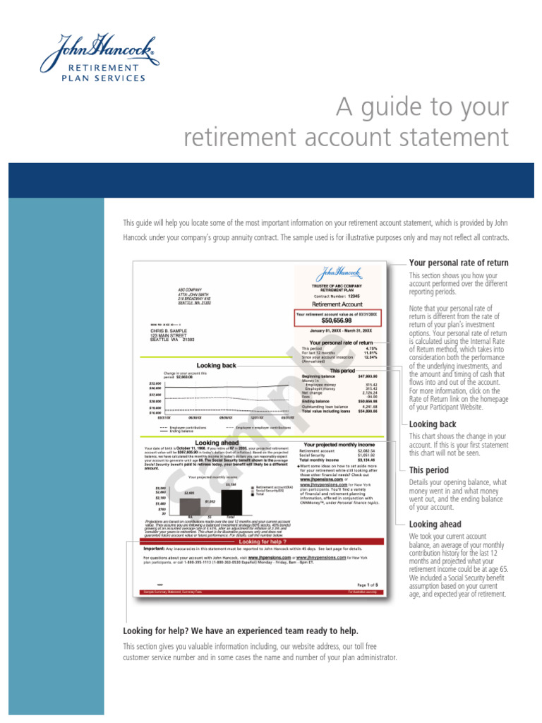 Retirement Account Statement Guide | PDF | Retirement | Life Insurance
