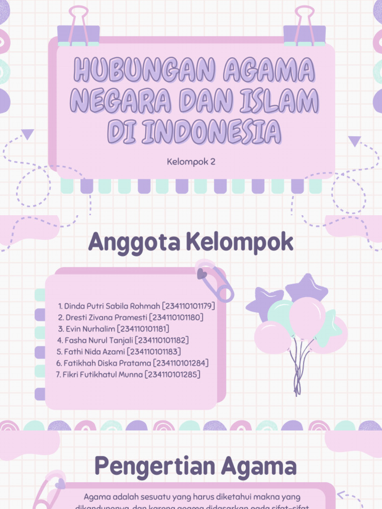Hubungan Agama Negara Dan Islam Di Indonesia | PDF