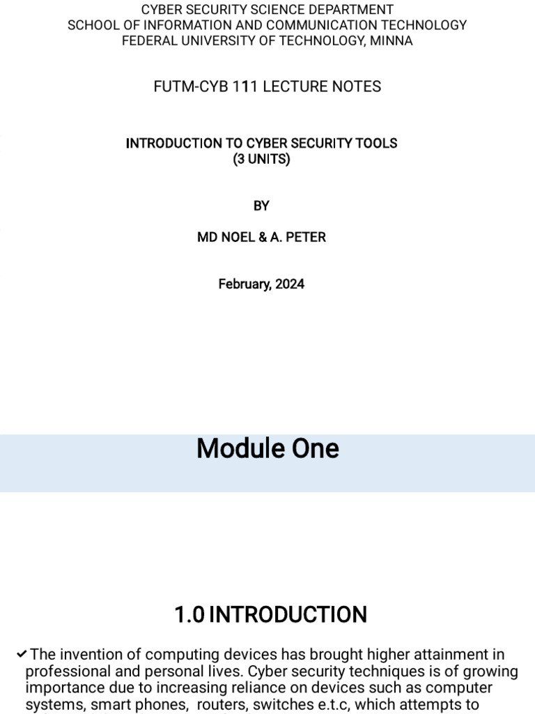 Cyber Security Tools L.notes 1 | PDF | Security | Computer Security