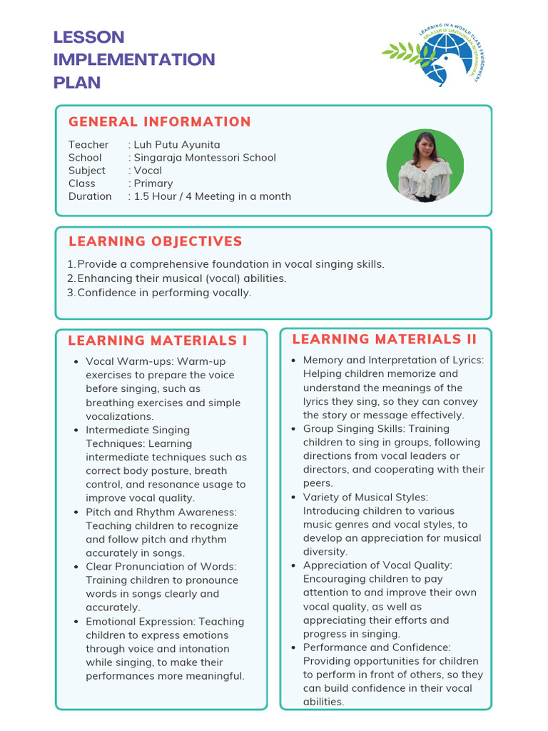 Lesson Implementation Plan - Extra Competencies For Elementary | PDF ...