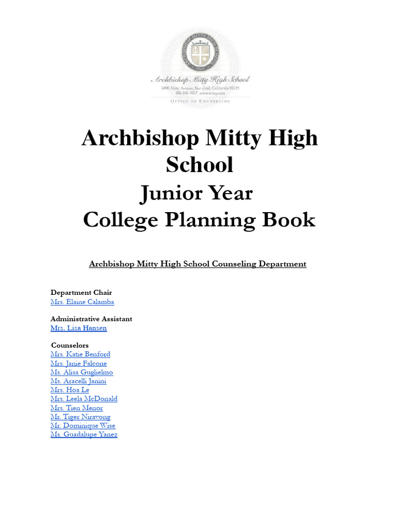 Junior Year College Planning Guide | PDF | University Of California ...