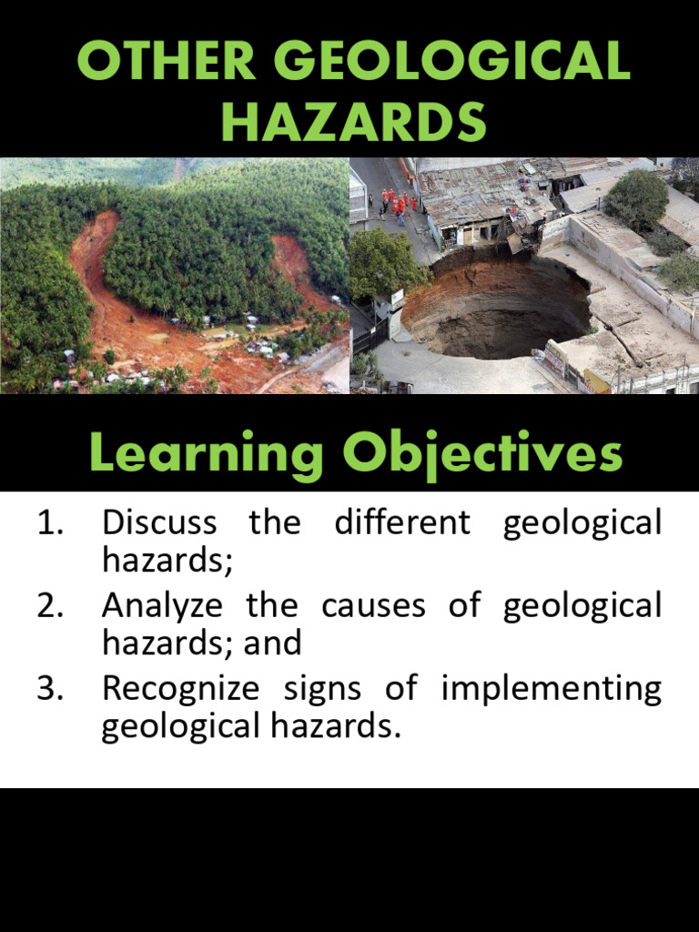 Understanding Geological Hazards | PDF | Landslide | Sinkhole