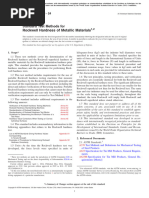 ASTM E18-24 Rockwell Hardness Standard | PDF | Hardness | Tests