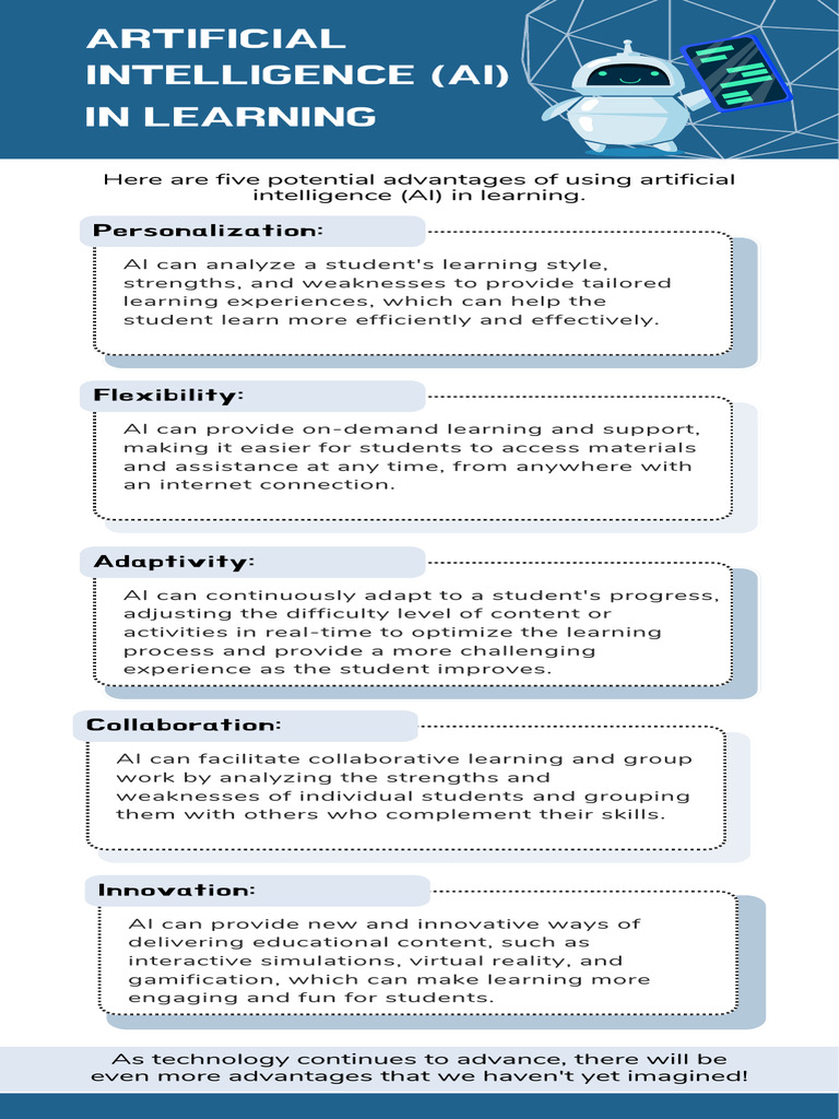 Blue Informative Useful Artificial Intelligence (AI) in Learning ...