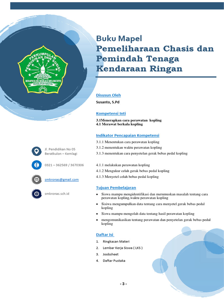 Buku Bahan Ajar CHASIS Kls 11 KD 3.1 | PDF