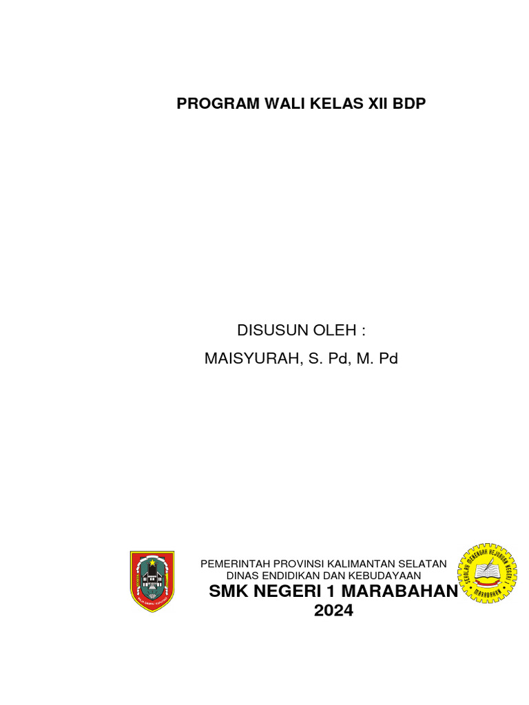 Program Wali Kelas XII BDP | PDF