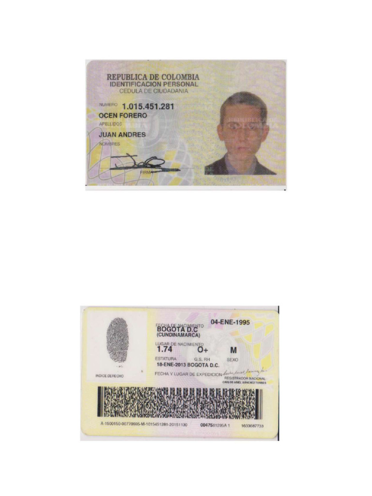 Cedula Juan Andrés | PDF