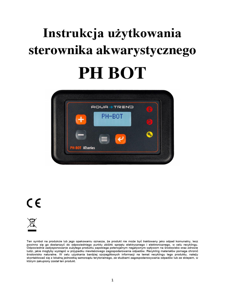 Instrukcja PH BOT | PDF