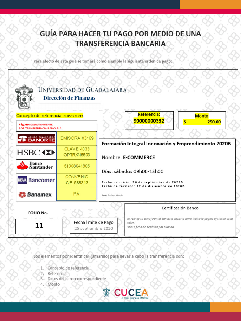 Guia para Transferencias Bancarias 3 | PDF | Transferencia bancaria