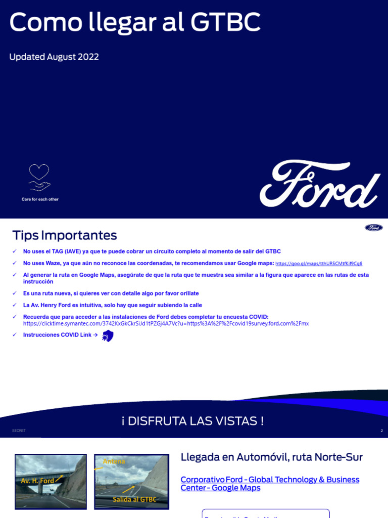 Instrucciones de Acceso al GTBC Ford | PDF