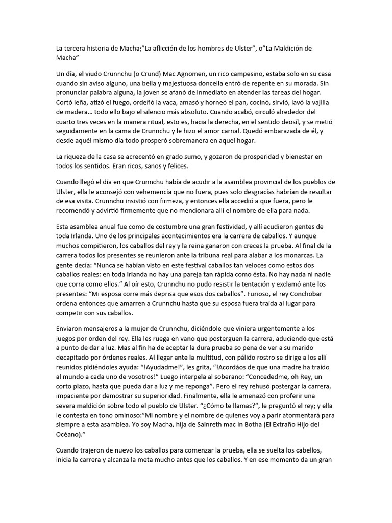 La Tercera Historia de Macha | PDF | Clásicos