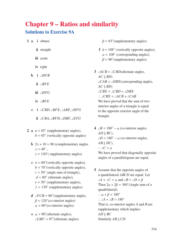 Y11 SM Textbook - Worked Solutions - CH 9 | PDF | Triangle | Classical ...