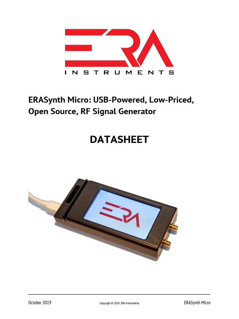 Erasynth Micro Datasheet | PDF | Electronic Engineering | Telecommunications