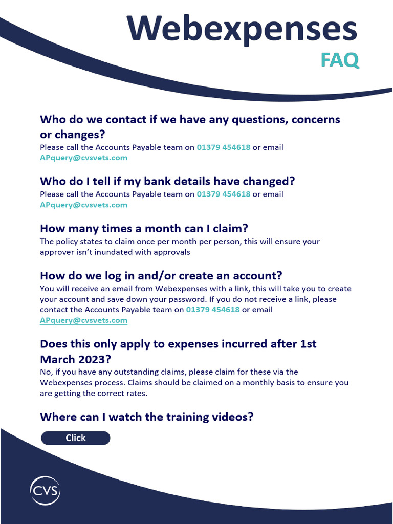 Webexpenses FAQs May 2023 | PDF | Receipt | Value Added Tax