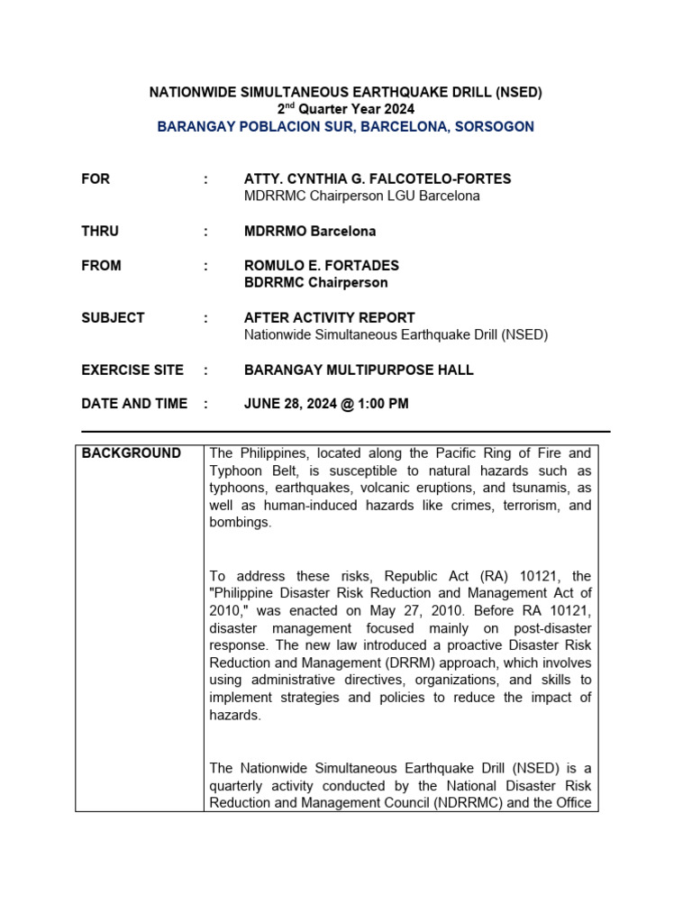 Central Aar-Nsed | PDF | Emergency Management | Civil Defense