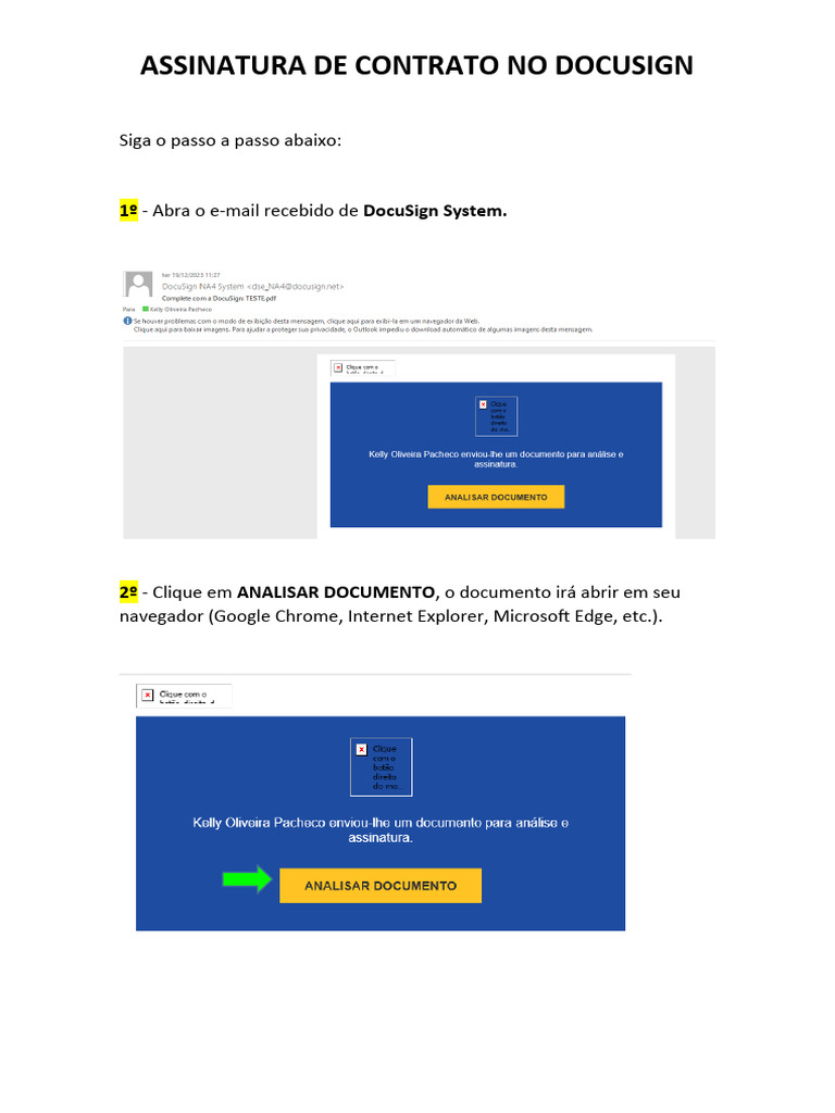 Guia de Assinatura no DocuSign | PDF | Direito