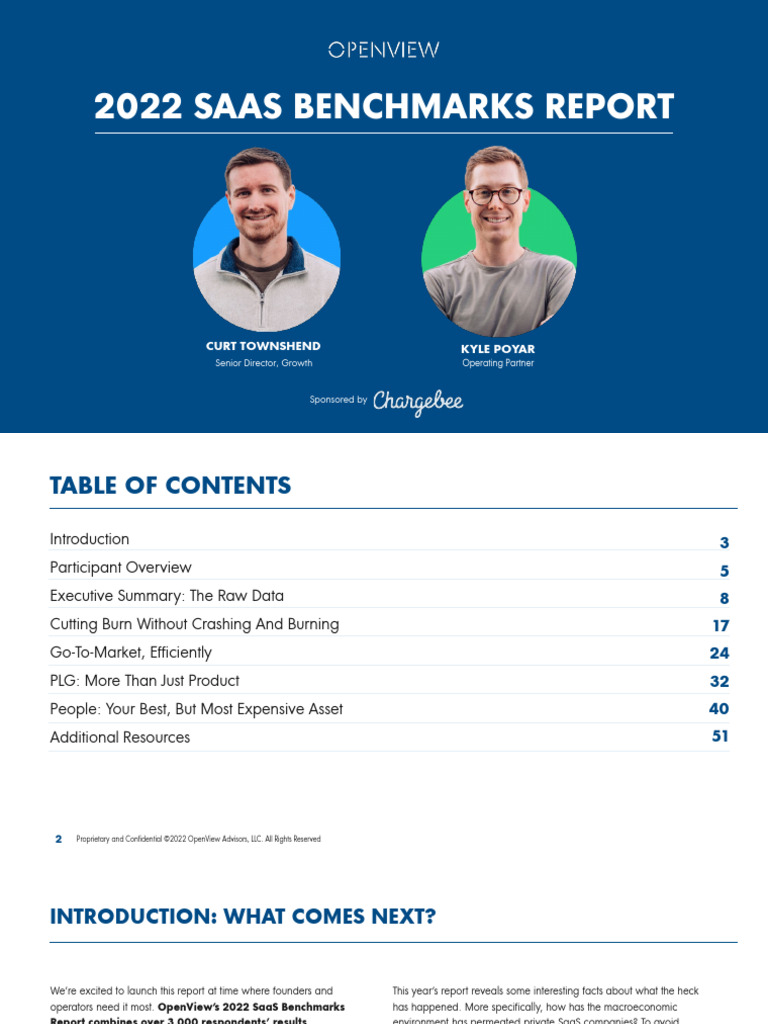 2022 OpenView SaaS Benchmarks | PDF | Interest Rates | Valuation (Finance)