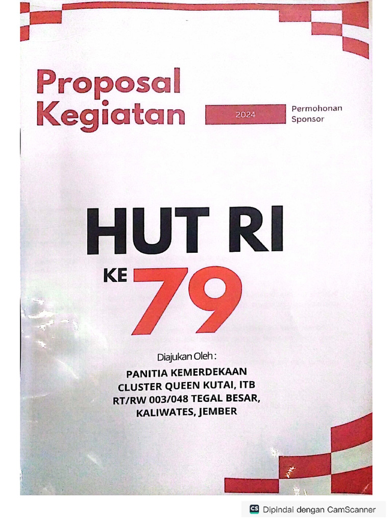 Proposal Agustusan RT003 2024 | PDF
