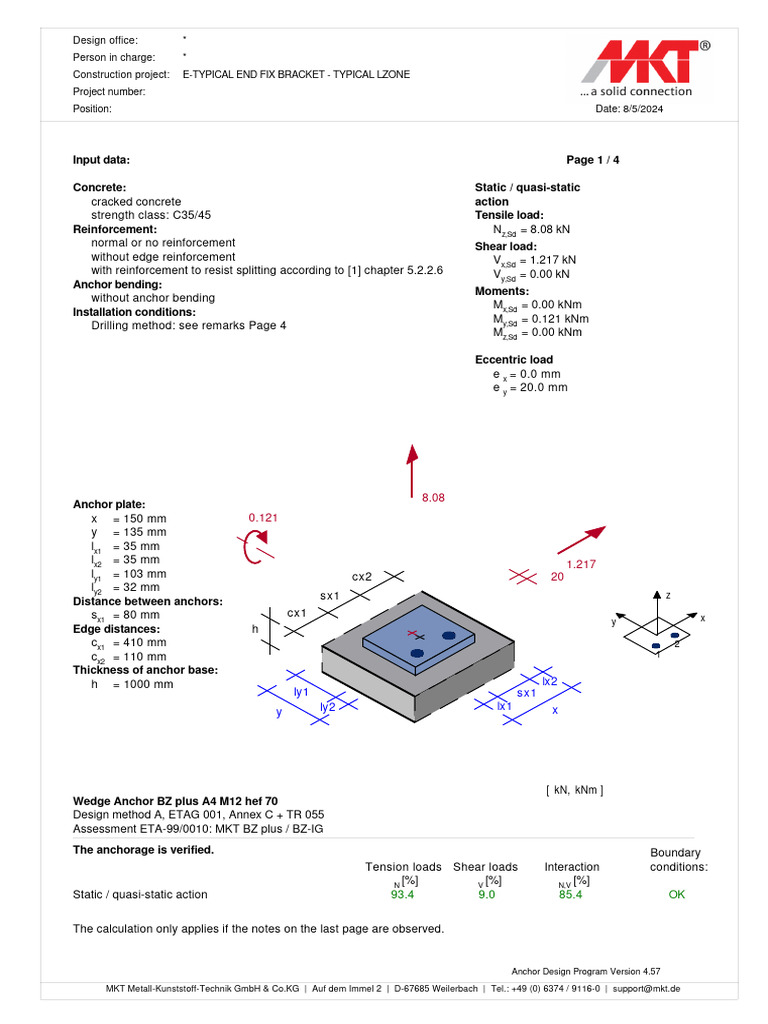 E-Typical End Bracket - Typical Zone | PDF | Structural Engineering ...