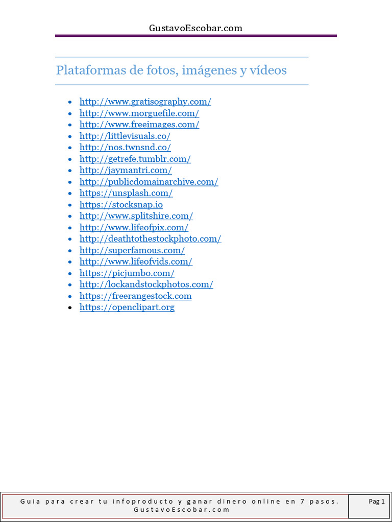 Plataformas de Fotos Im Genes y V Deos | PDF | Home & Garden