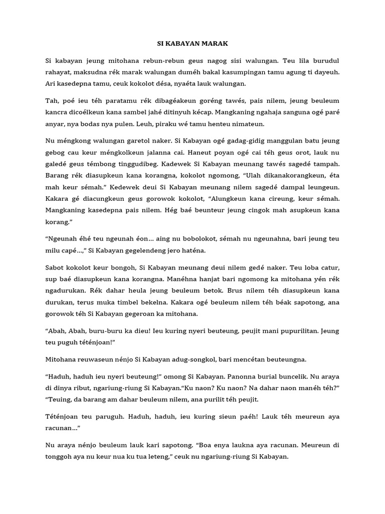 A. Si Kabayan Marak | PDF