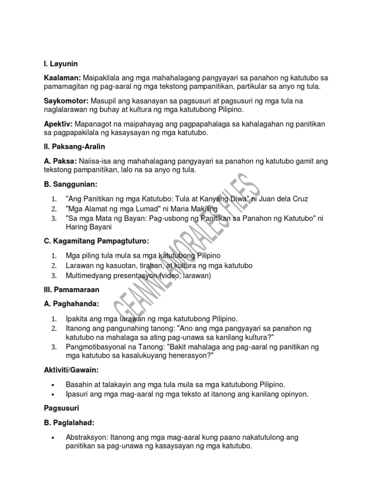 Naiisa-Isa Ang Mahahalagang Pangyayari Sa Panahon NG Katutubo Gamit Ang Tekstong Pampanitikan ...