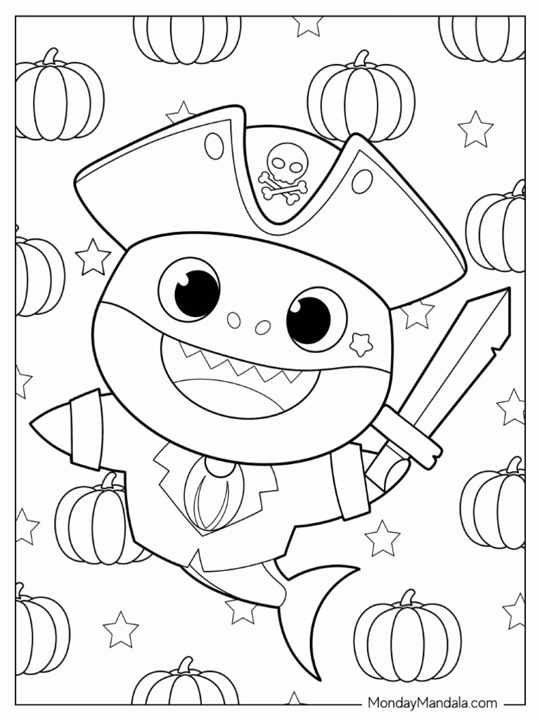 Coloring-Page-Of-Pirate-Baby-Shark | PDF