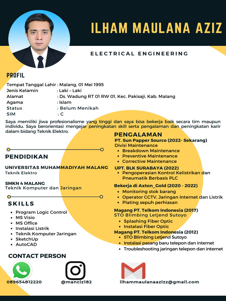 CV Ilham Maulana Aziz 2023 | PDF
