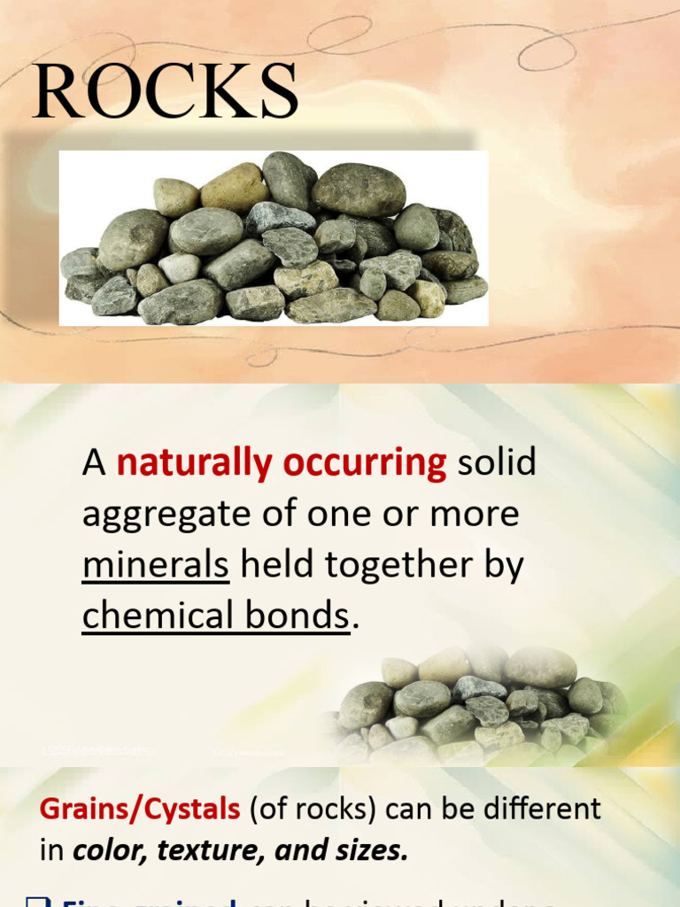 ROCKS. Earth and Life Science Module 1 | PDF | Rock (Geology ...