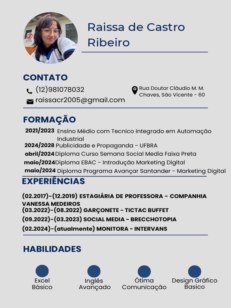 Curriculo Raissa de Castro | PDF | Carreira e Crescimento | Arte