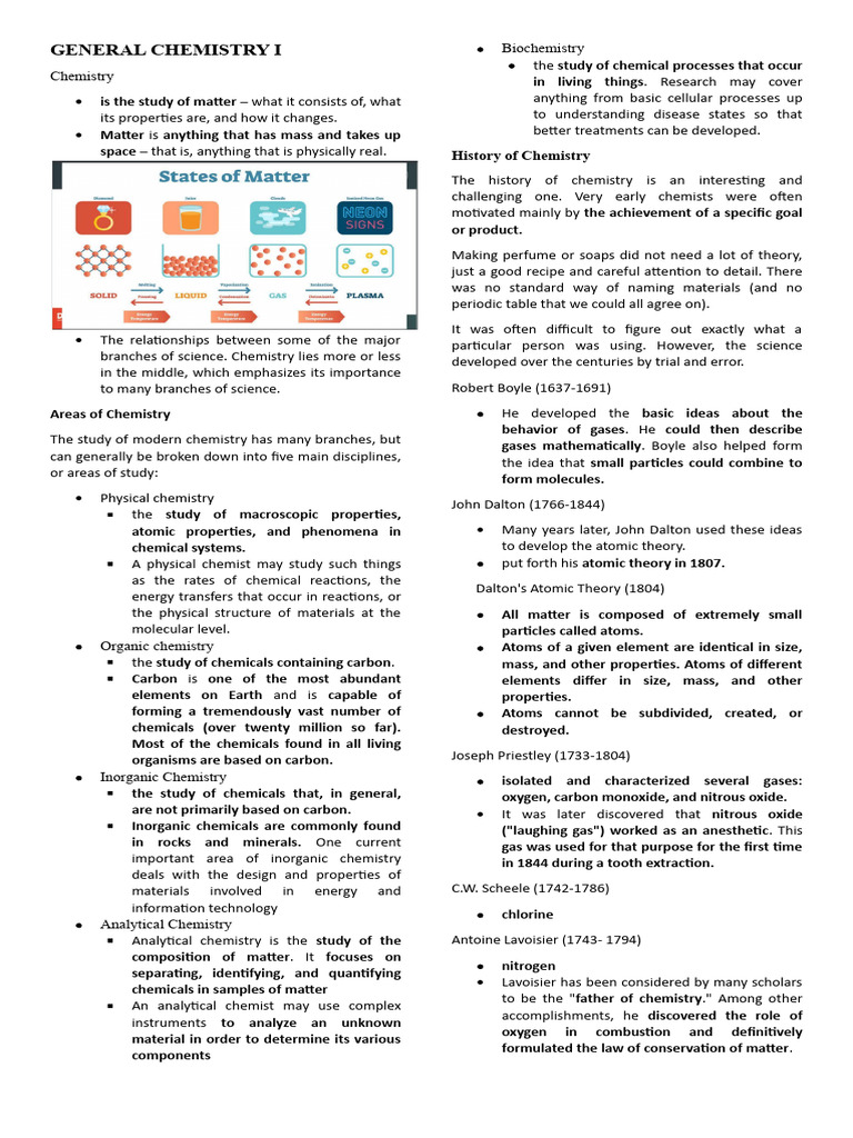 General Chemistry 1 | PDF | Chemistry | Gases