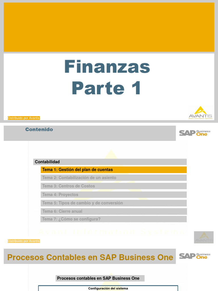 Gestión Contable en SAP Business One | PDF | Contabilidad | Dólar de ...