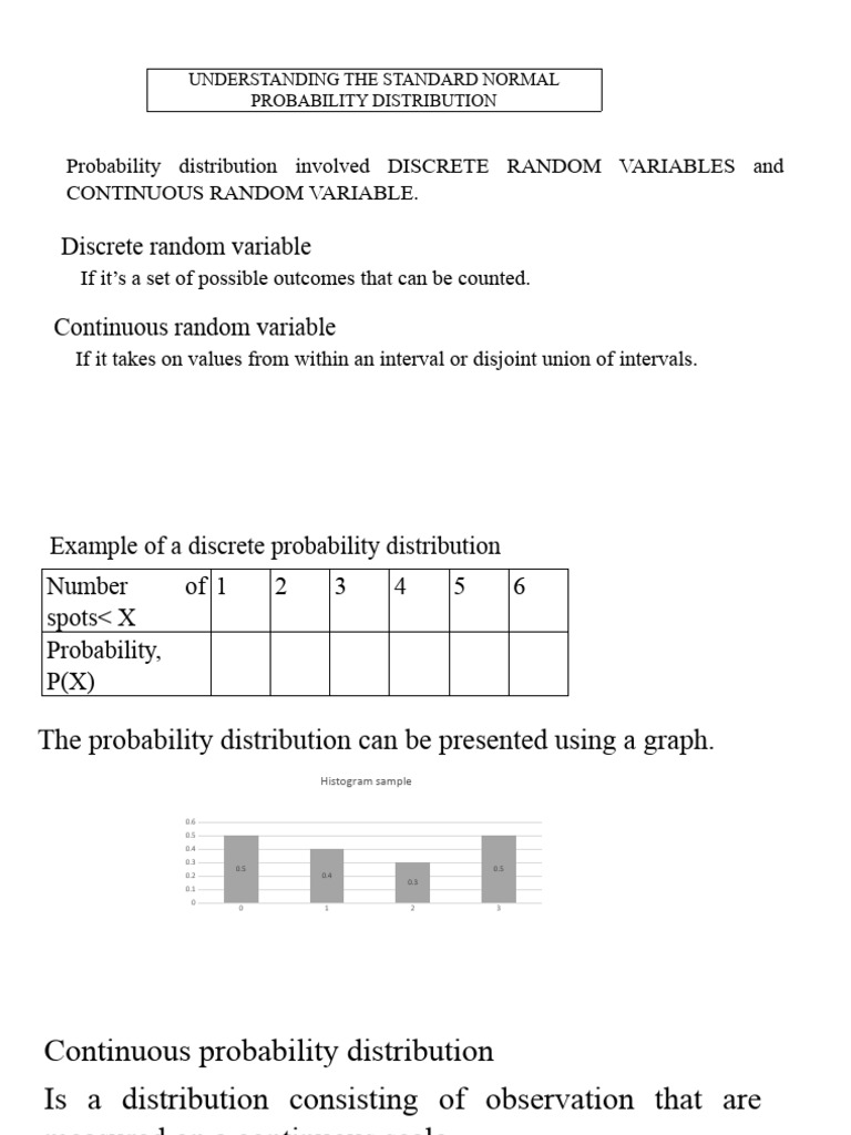 Standard Normal Distribution | PDF | Probability Distribution ...