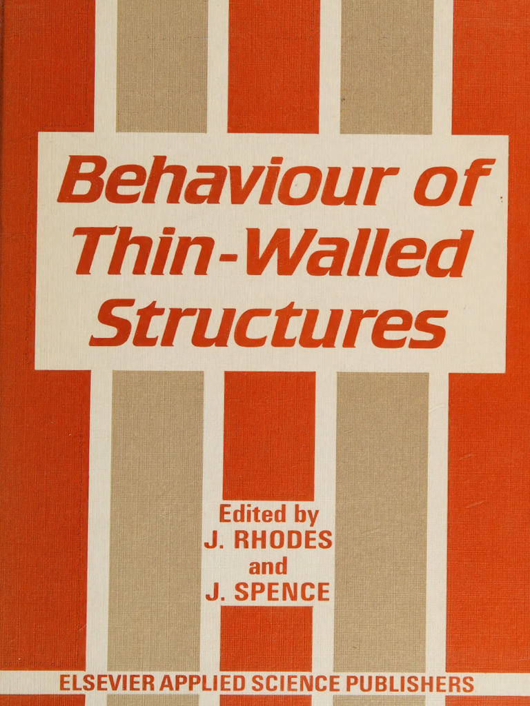 Behaviour of Thin-Walled Structures: 14, Spence), Le | PDF | Buckling | Bending