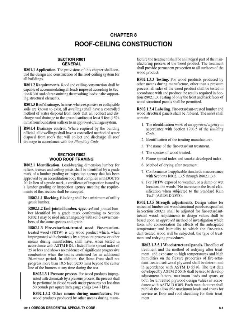 Chapter 8_Roof-Ceiling Construction | PDF | Framing (Construction) | Lumber
