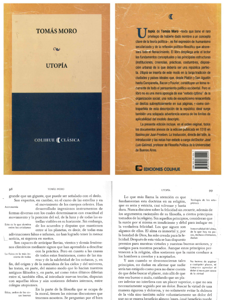 Moro - Utopia (Selección) | PDF