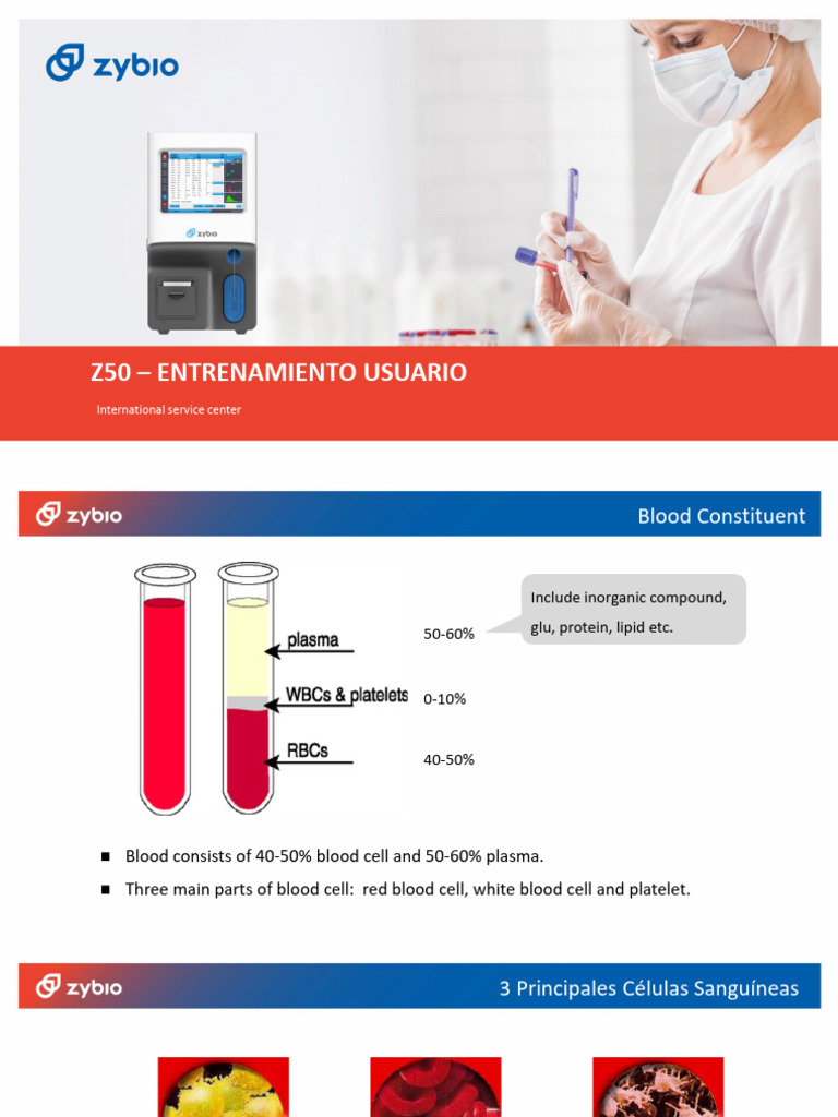 Zybio Z50-Presentacion-Entrenamiento Usuario | PDF | Citometría de flujo | Granulocitos