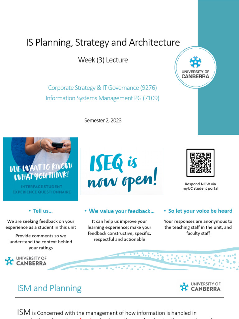 Week 3 - Lecture - IS Planning, Strategy and Architecture | PDF ...