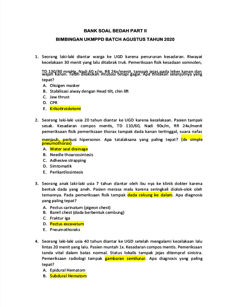 PDF Bank Soal Bedah 2 Compress | PDF